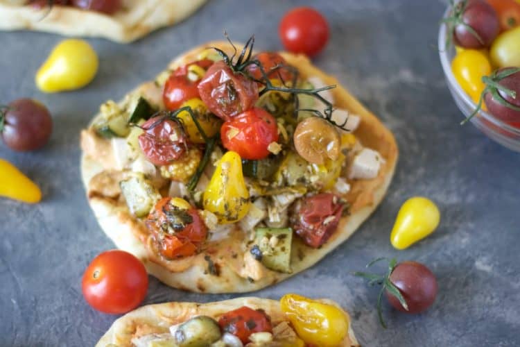 Chicken & Veggie Pesto Stackers - A Life Delicious