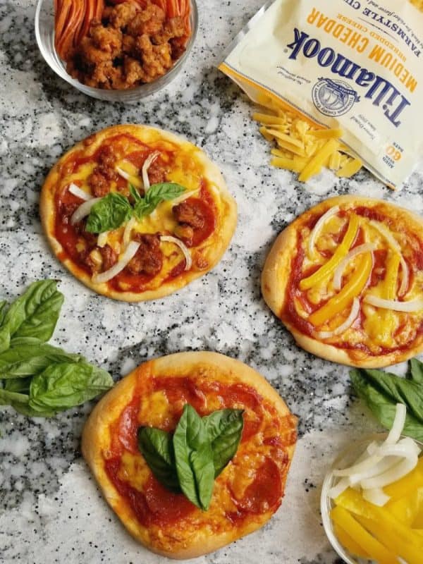 Individual Mini Pizzas - A Life Delicious