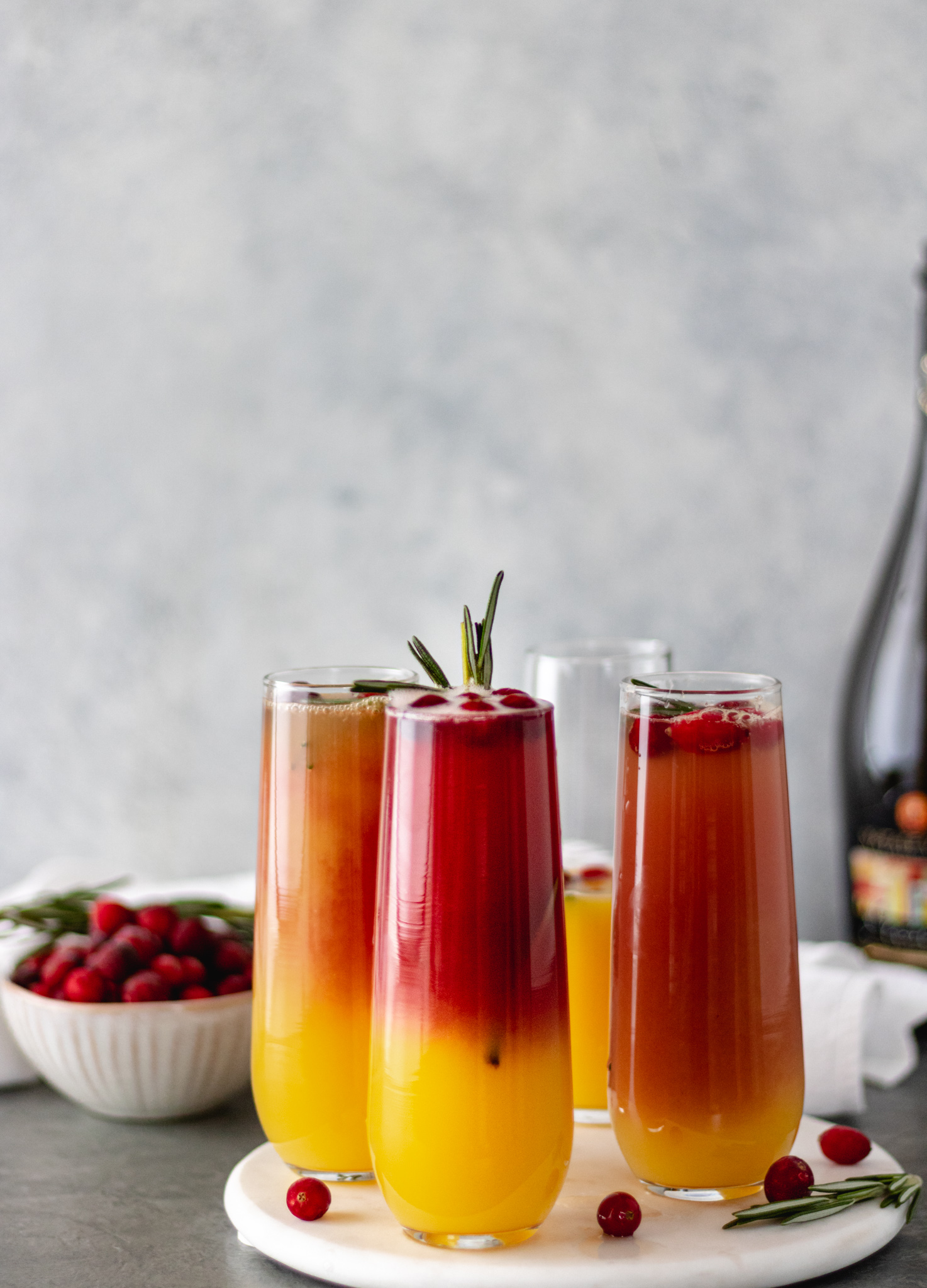 Christmas Cranberry Mimosas (Light & Festive) - A Life Delicious