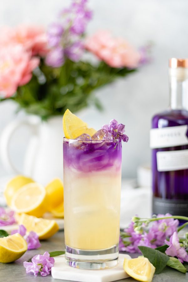Honey Lavender Gin Lemonade (with Empress) - A Life Delicious