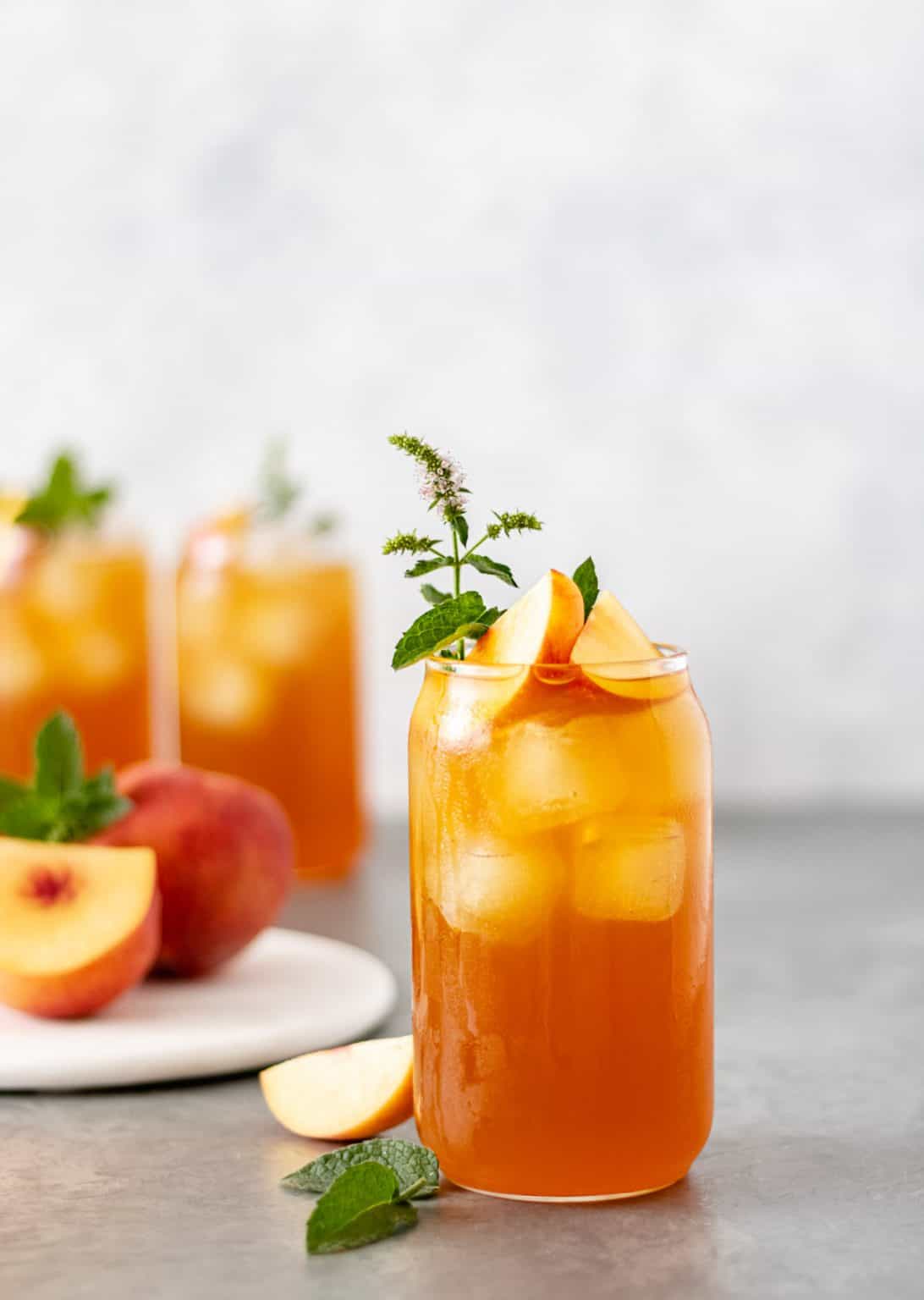 Summer Peach-Lavender Iced Tea - A Life Delicious