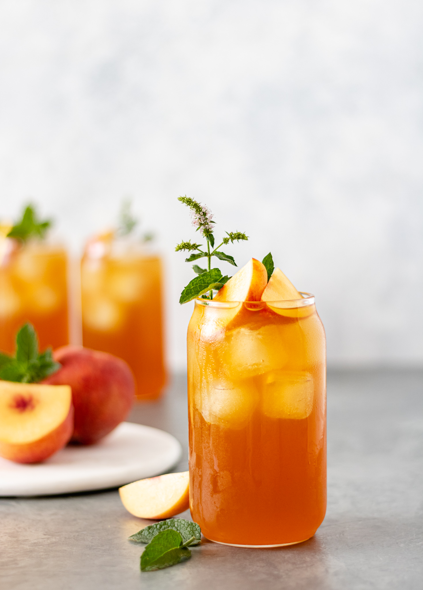 Summer Peach-Lavender Iced Tea - A Life Delicious