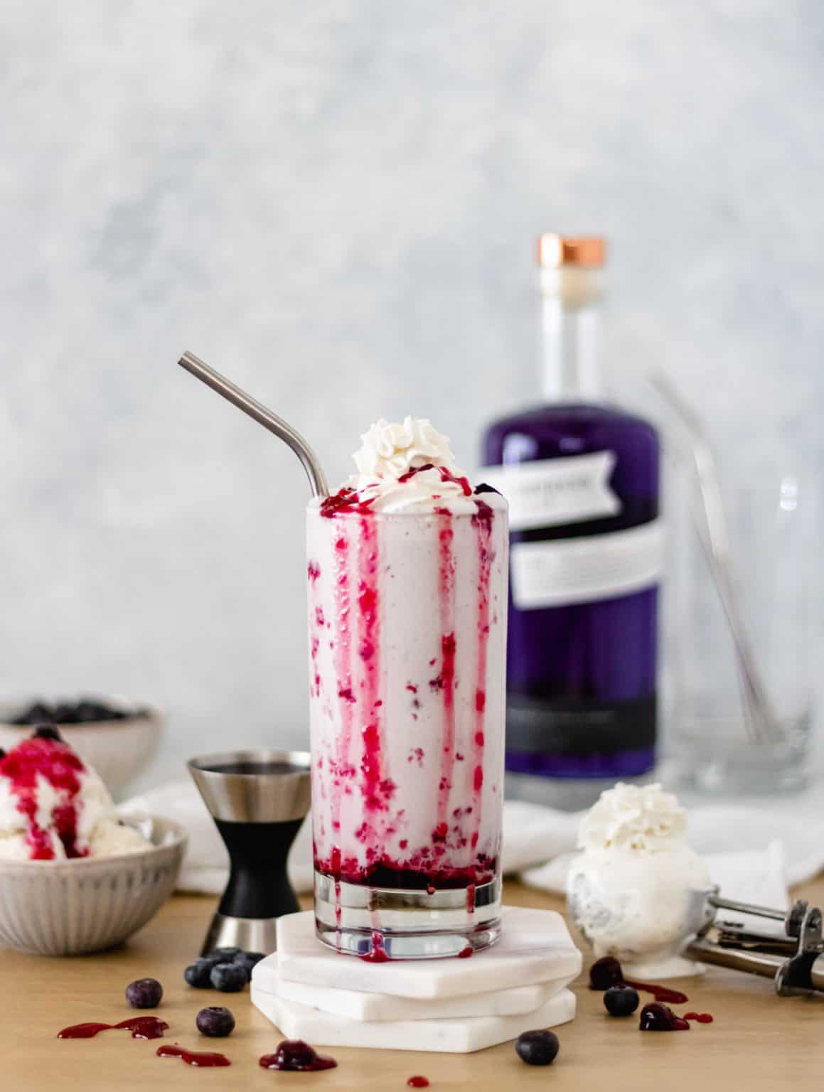 Mixed-Berry Ice Cream Shake - A Life Delicious