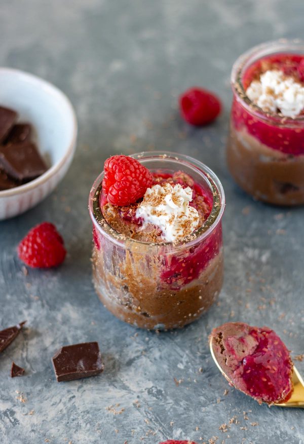 Vegan Chocolate Raspberry Mousse - A Life Delicious