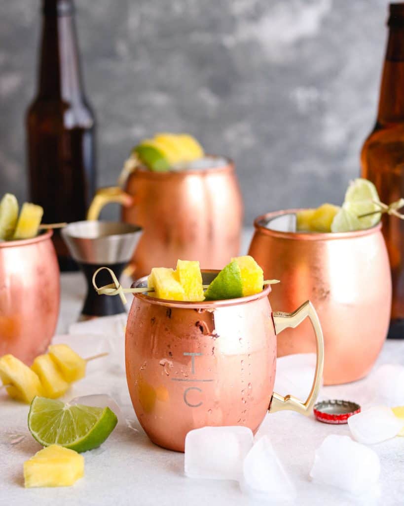 Tropical Pineapple Moscow Mules - A Life Delicious